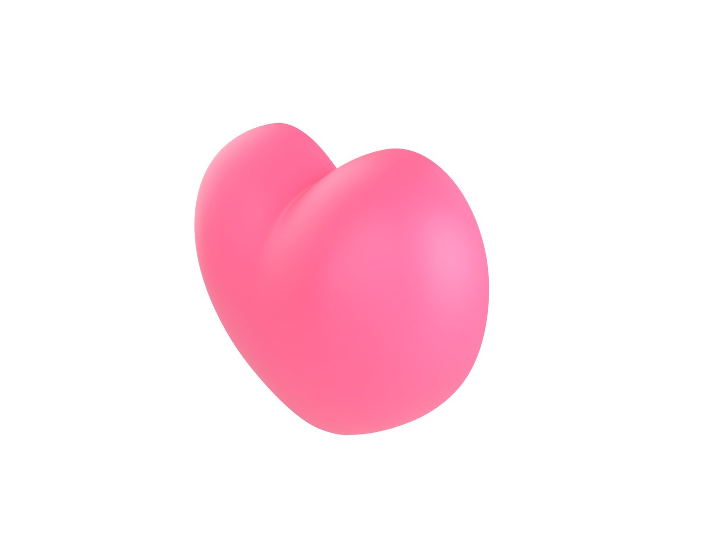 3D Model Half Heart 001 - TurboSquid 2072395
