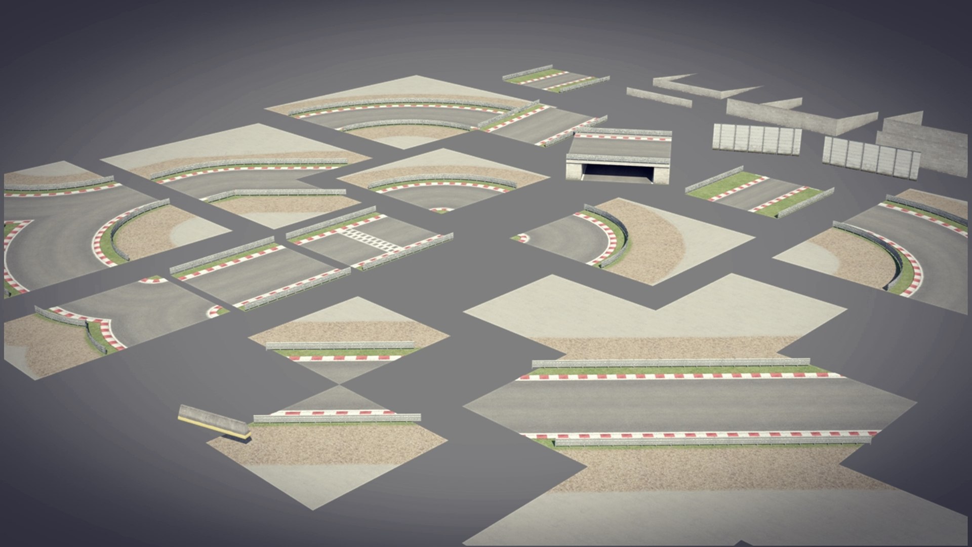 Kit Tracks Racing 3D Model - TurboSquid 1457372