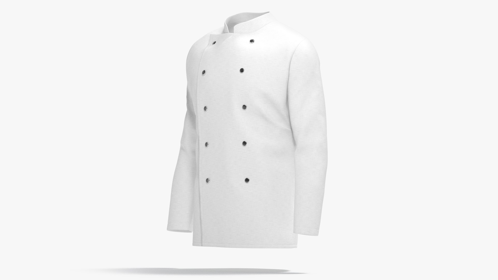 3D White Chef Jacket - Cook Chief Coat Model - TurboSquid 1925096