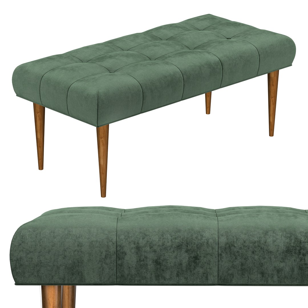 TUFTED BENCH 3D Model - TurboSquid 1835363