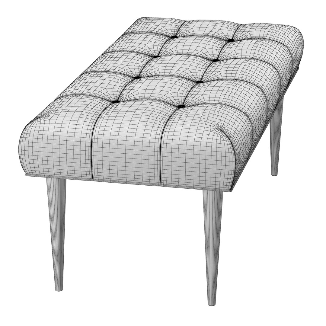 TUFTED BENCH 3D Model - TurboSquid 1835363