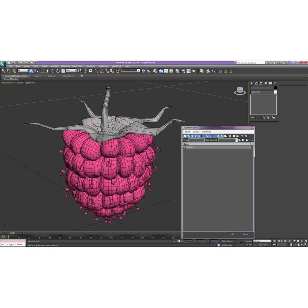 3d model raspberry berry