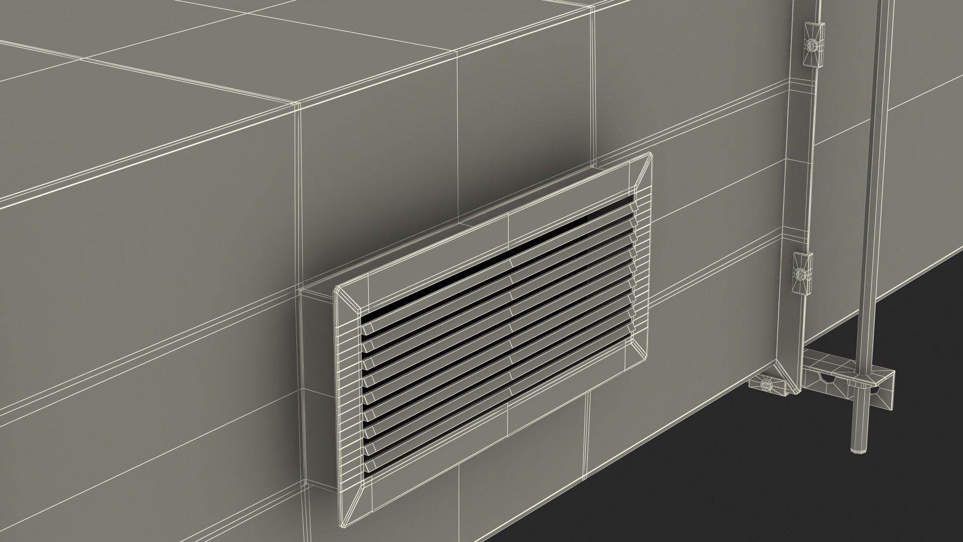 3D Model Ventilation Shaft Square Set - TurboSquid 1647421