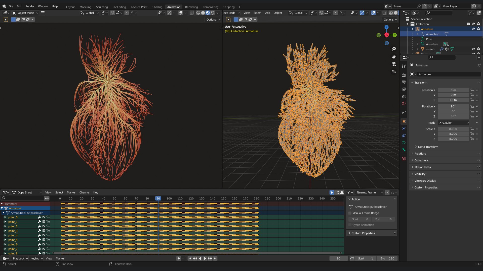 3D Human heart unrolling growing animation - TurboSquid 1978678