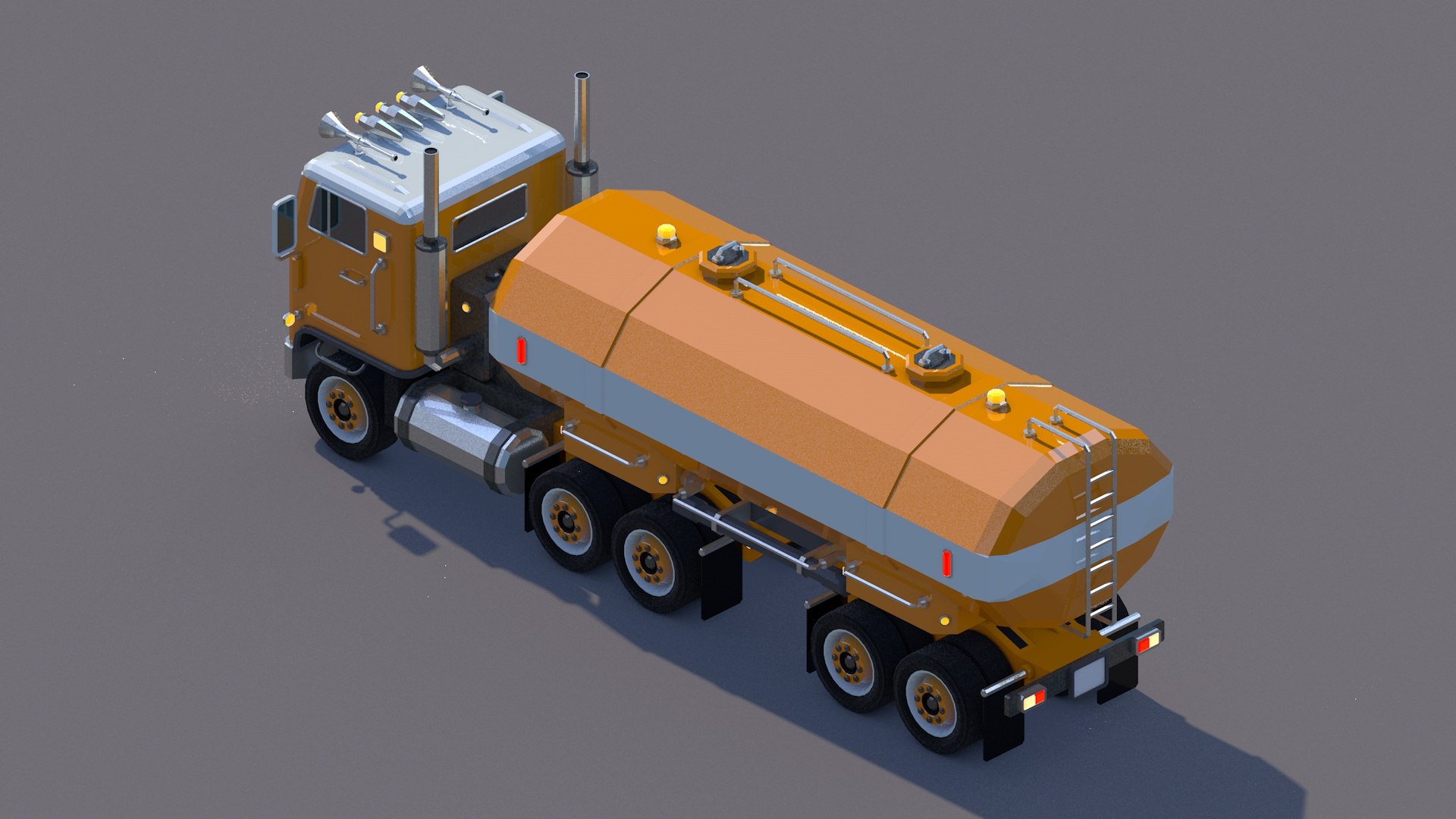 3D Old Tanker Truck Cartoon Model model - TurboSquid 2157128