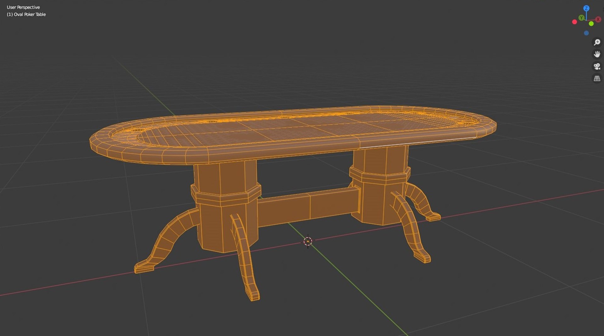 3D Model Oval Poker Table - TurboSquid 1677952