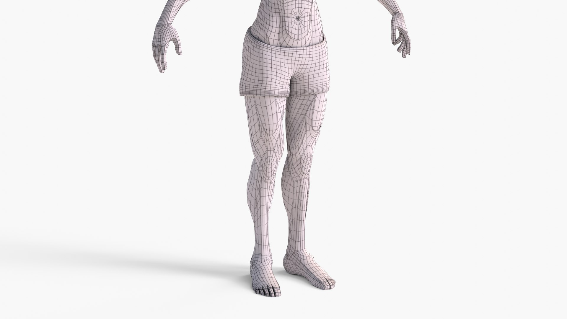 3D Stylized Human Female Muscular Model - TurboSquid 1959377