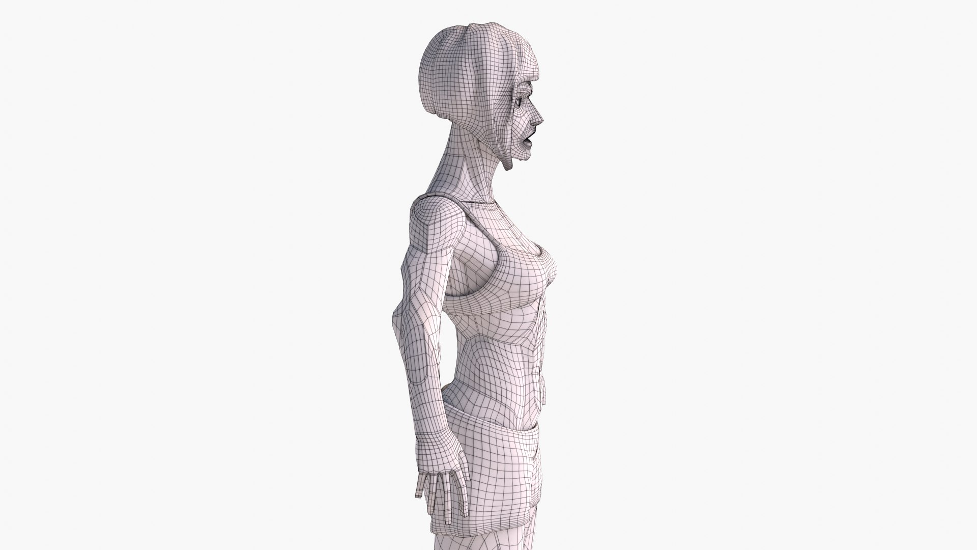 3D Stylized Human Female Muscular Model - TurboSquid 1959377
