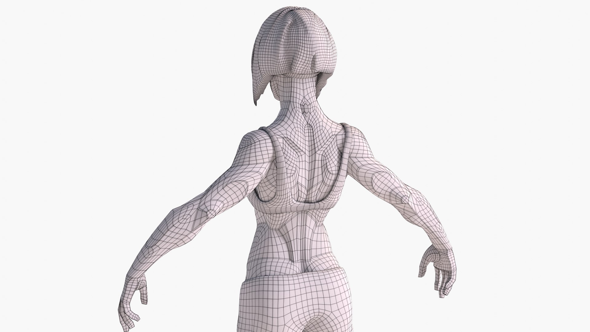 3D Stylized Human Female Muscular Model - TurboSquid 1959377