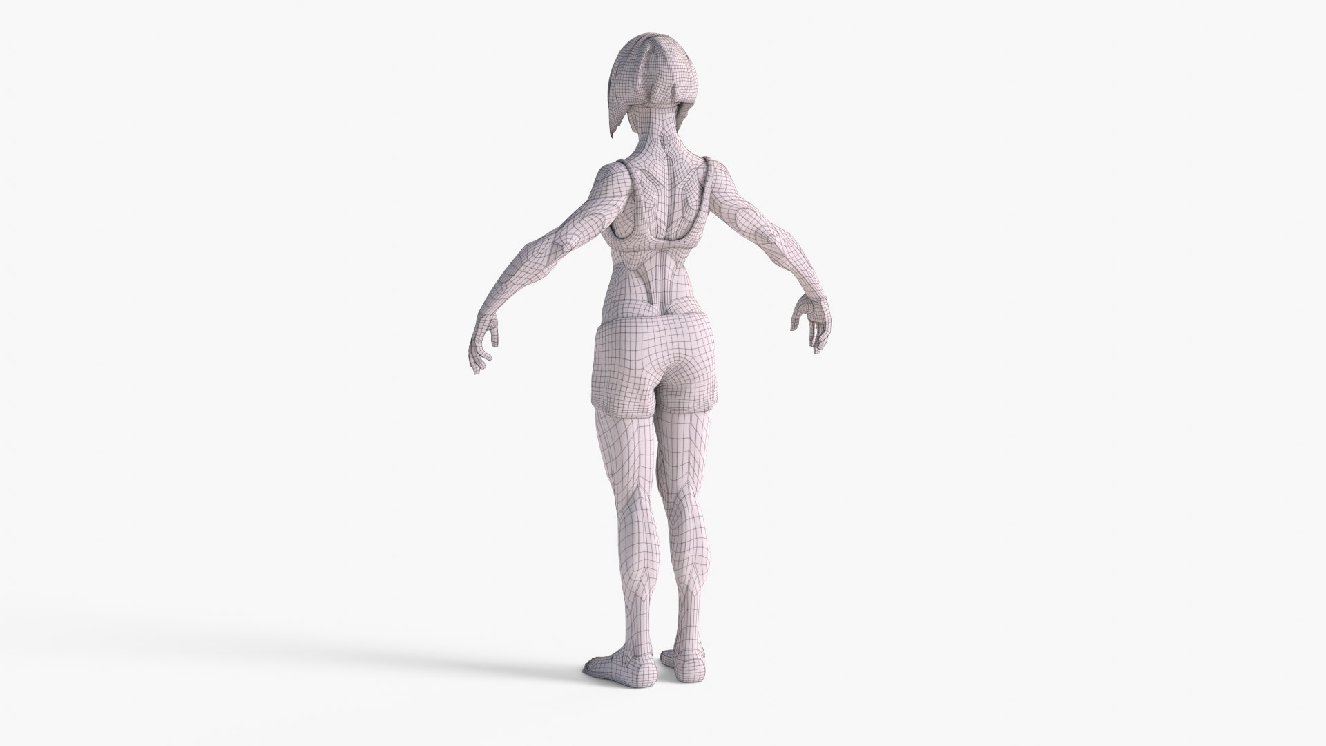 3D Stylized Human Female Muscular model - TurboSquid 1959377
