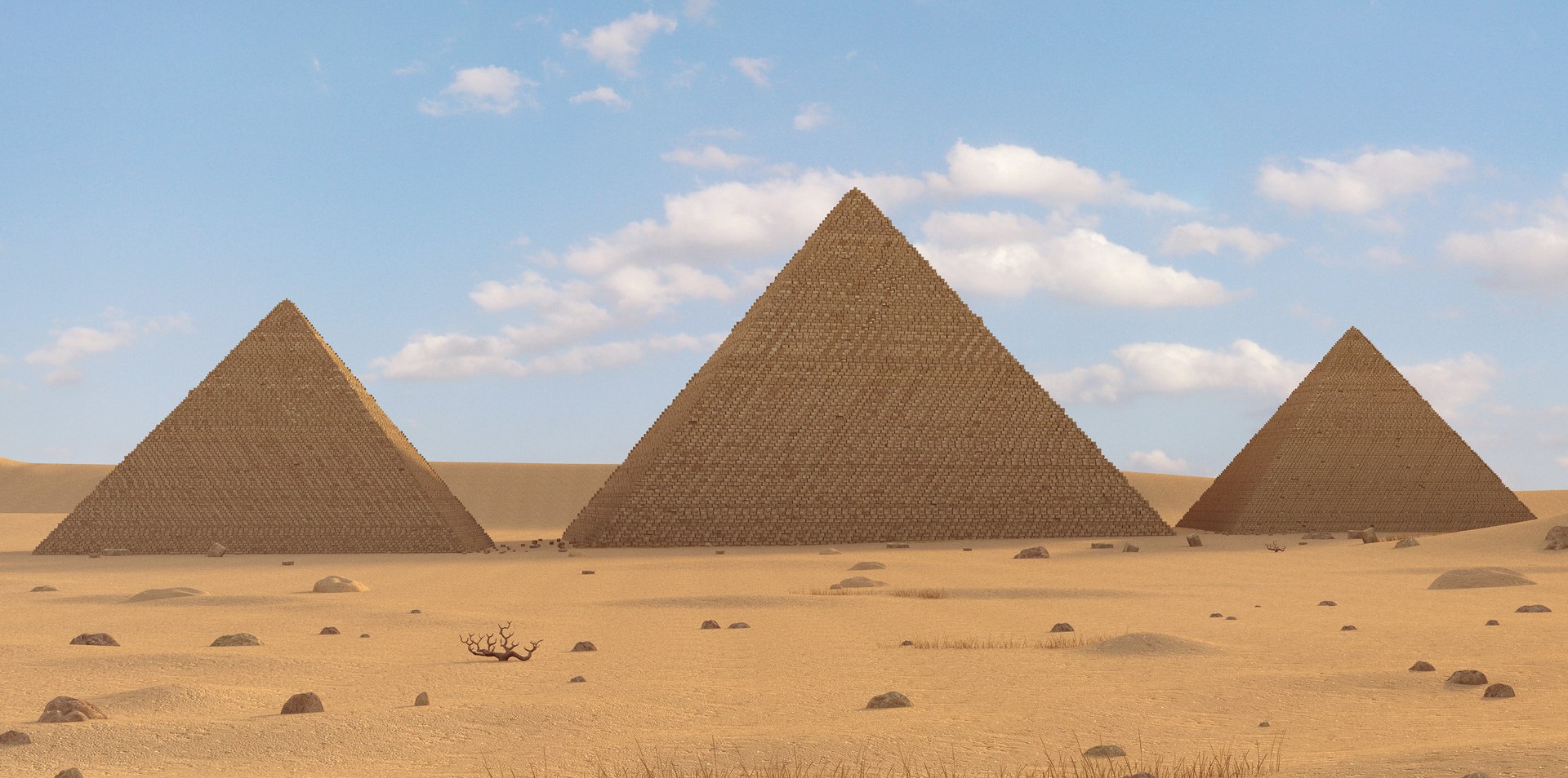 3D Egypt Egyptian Pyramid Model - TurboSquid 1287667