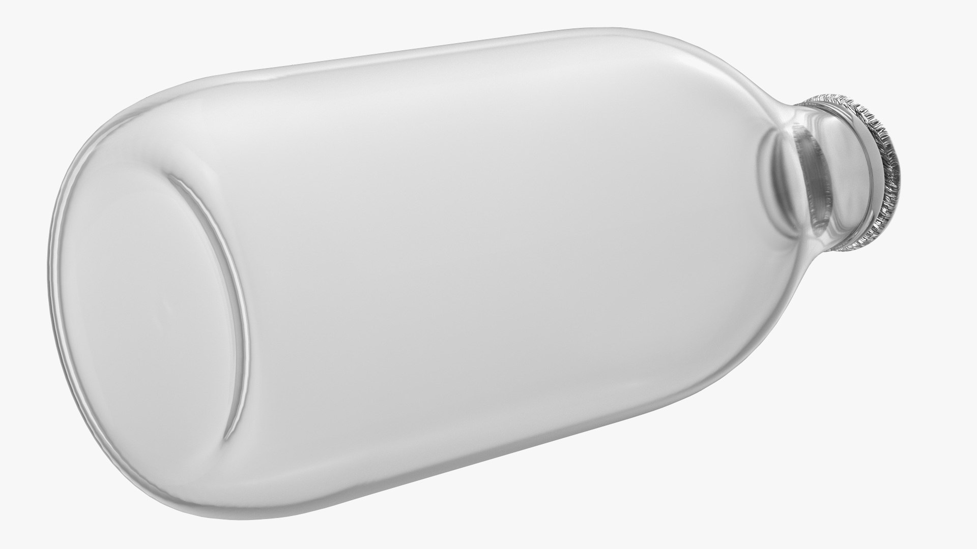 3D Model Glass Bottle One Pint With Foil Top - TurboSquid 2202469