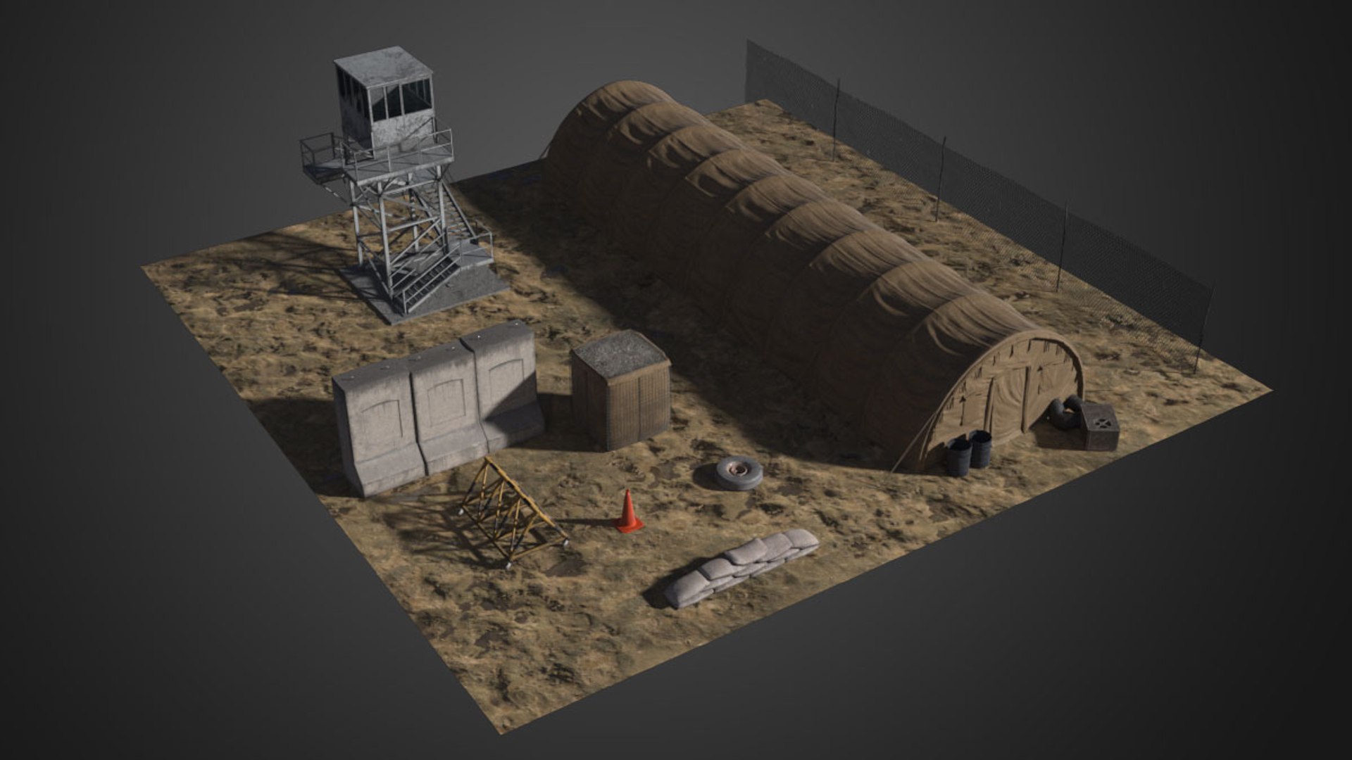 Military Assets 3d Model