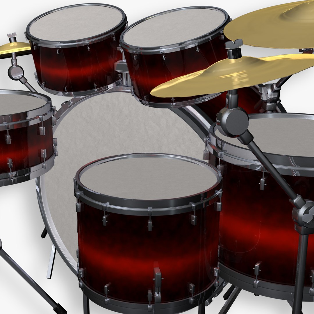 simple drum kit c4d