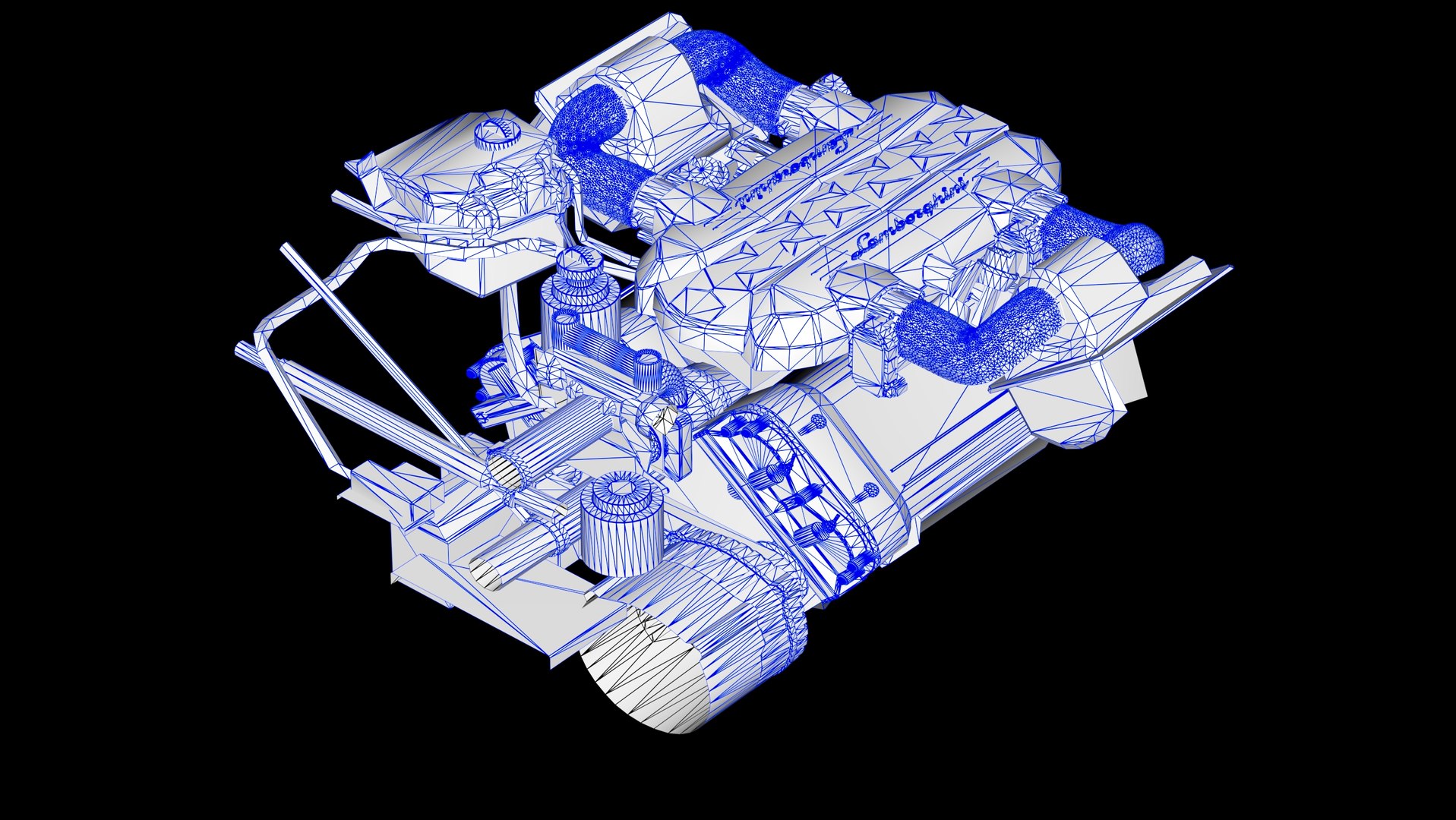 Lamborghini V12 Engine 3D Model - TurboSquid 2364884