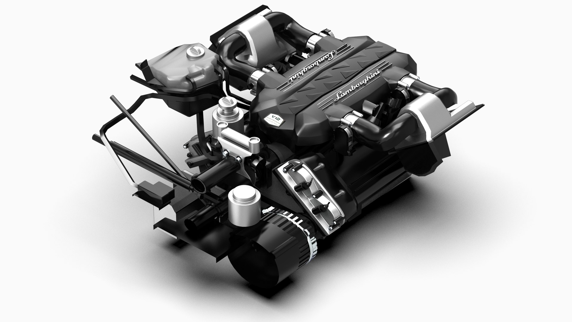 Lamborghini V12 Engine 3D Model - TurboSquid 2364884