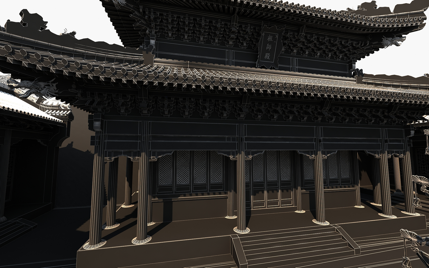 Chinese temple 3D model - TurboSquid 1671226