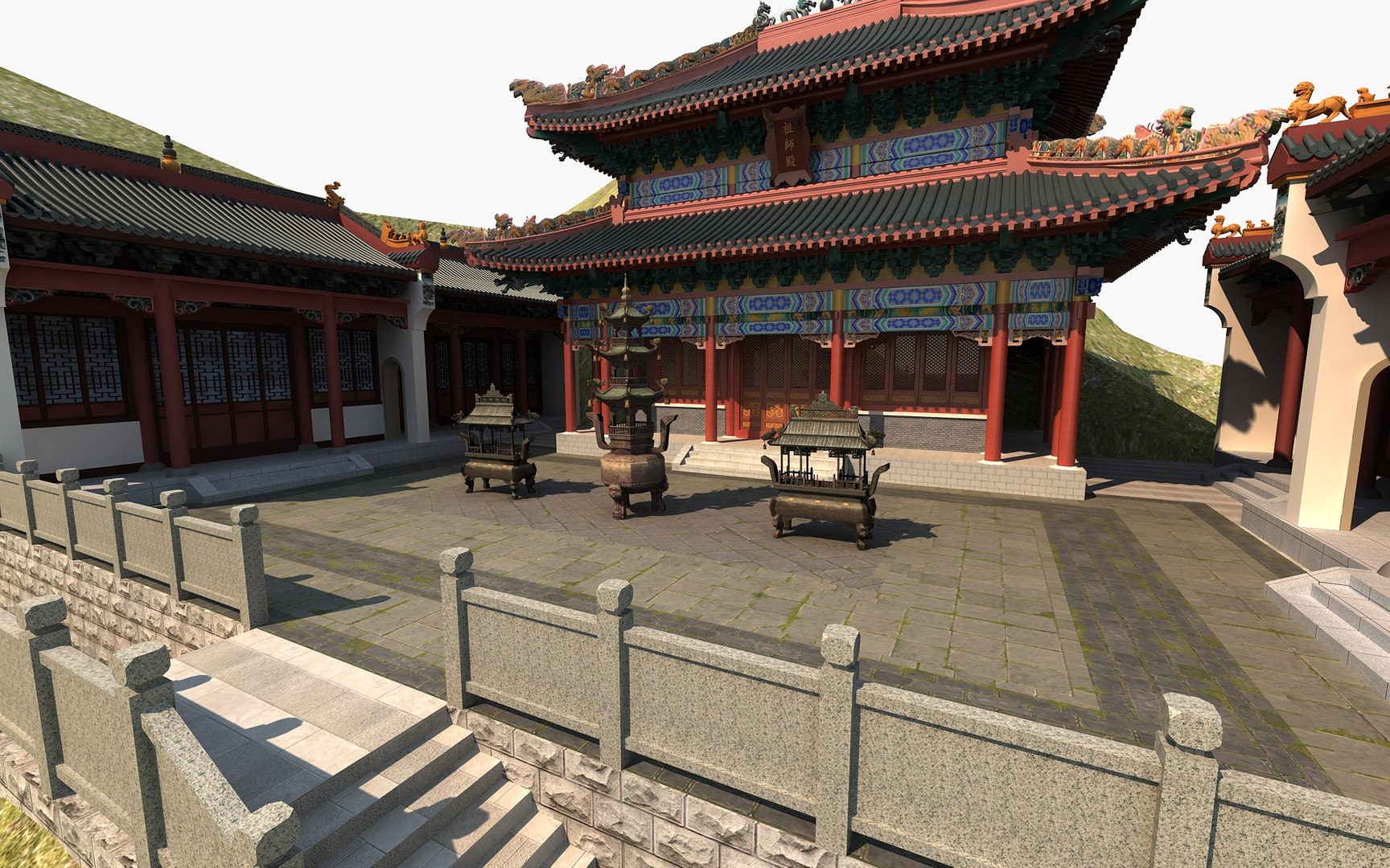 Chinese temple 3D model - TurboSquid 1671226