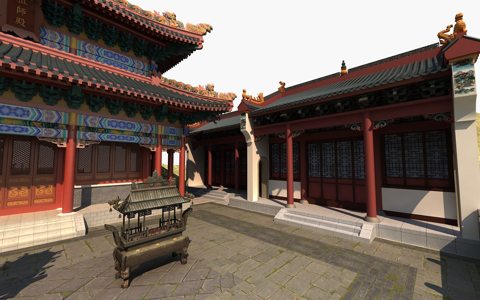 Chinese temple 3D model - TurboSquid 1671226
