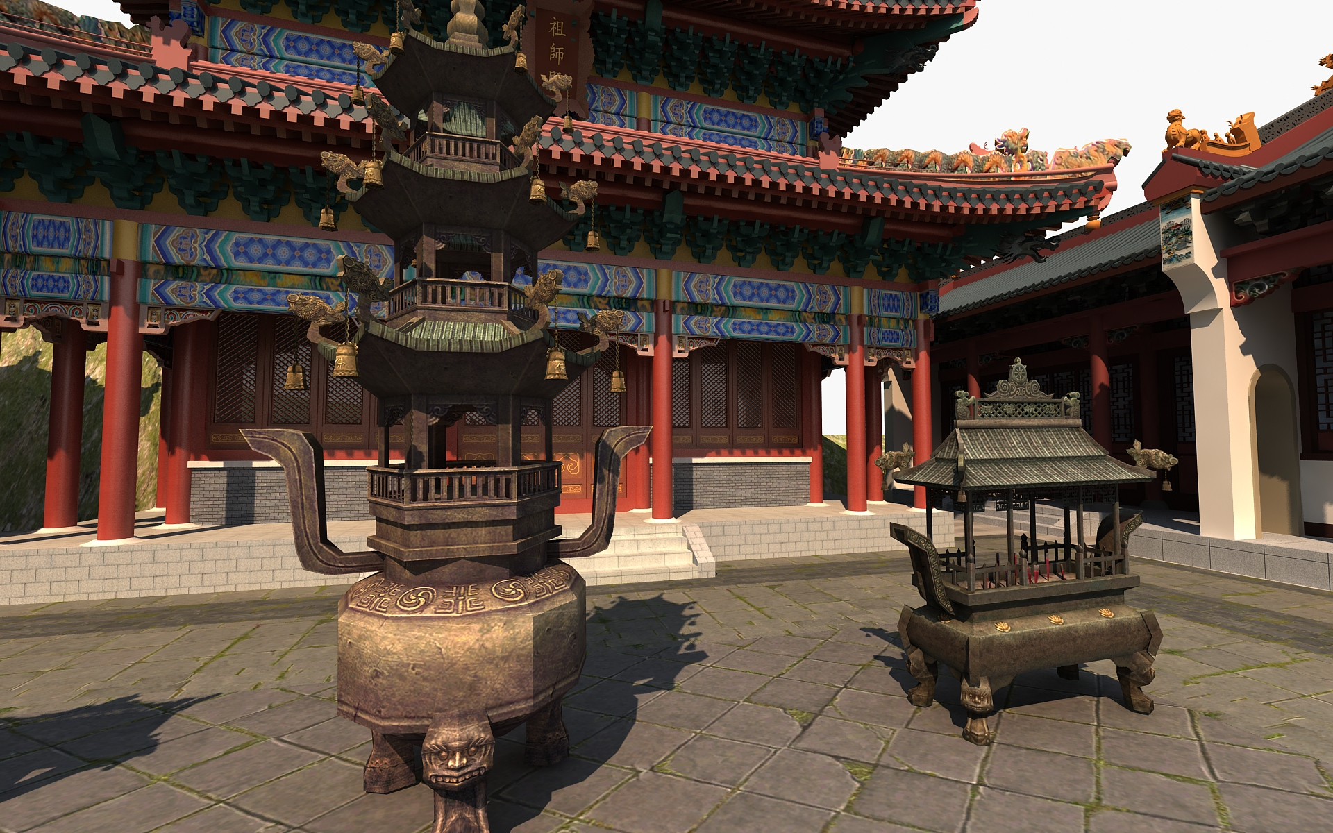 Chinese temple 3D model - TurboSquid 1671226