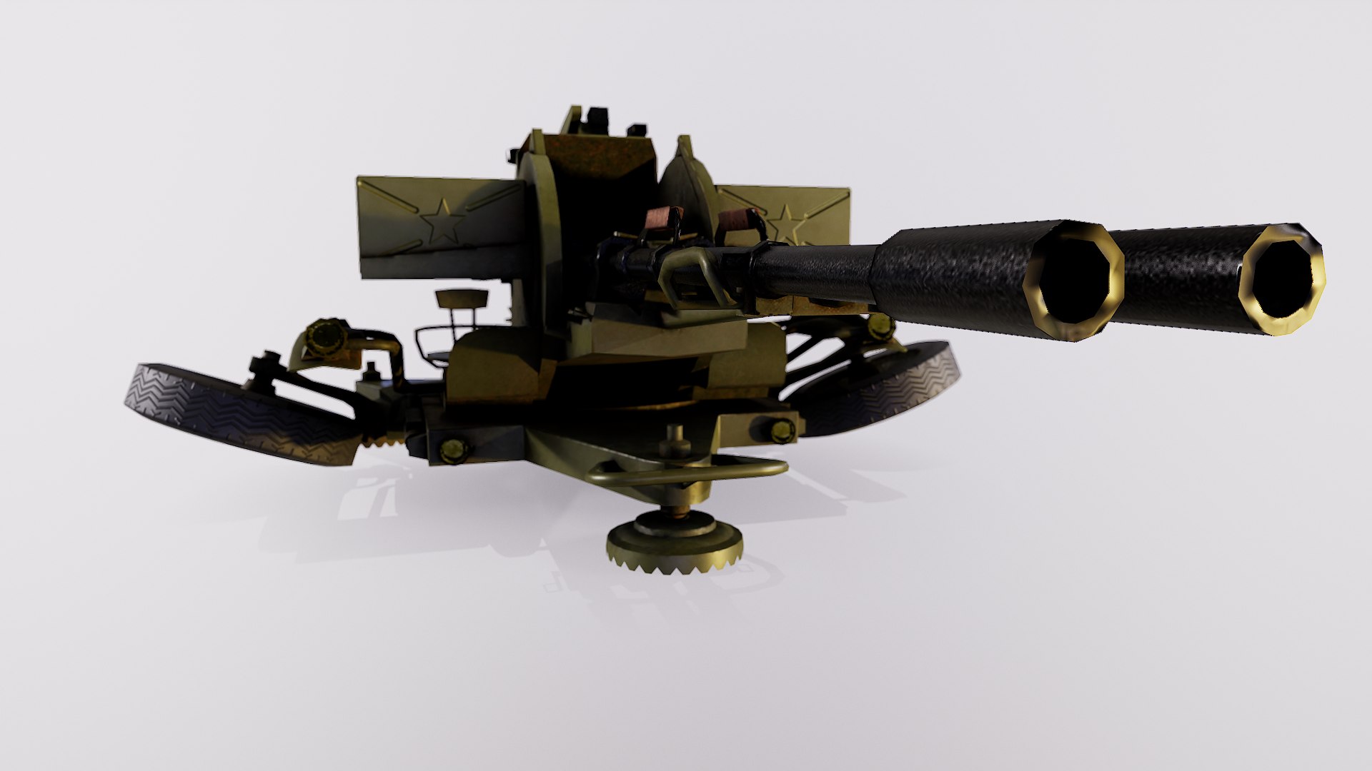 23mm Twin Anti-aircraft Gun ZU 23 3D Model - TurboSquid 1765180