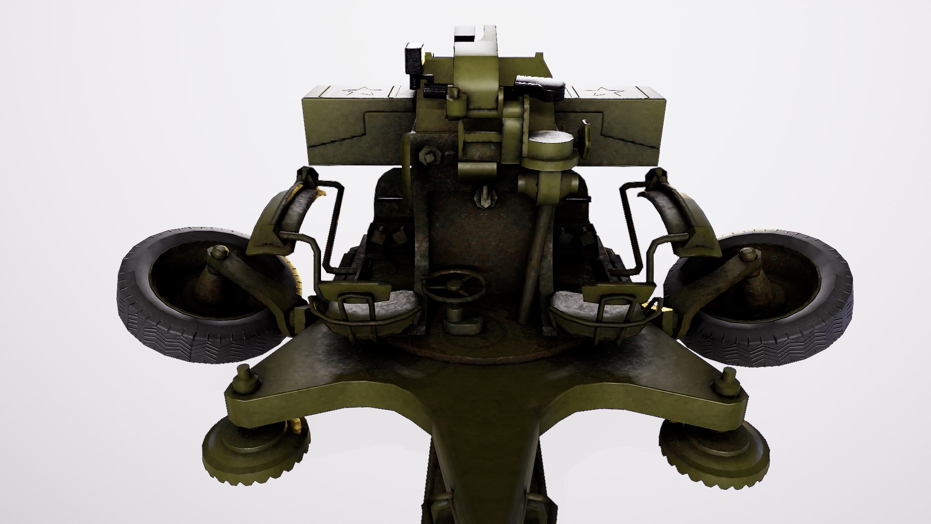 23mm Twin Anti-aircraft Gun ZU 23 3D Model - TurboSquid 1765180