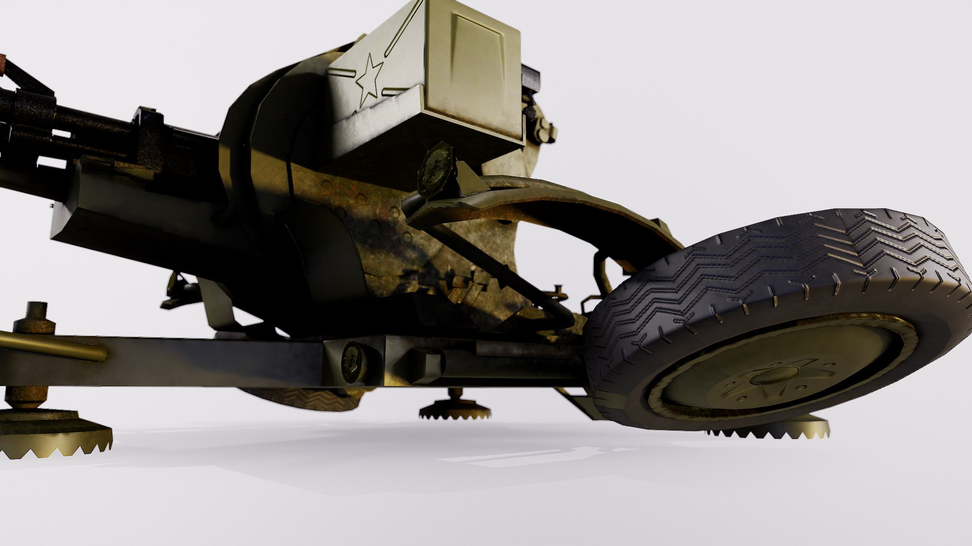 23mm Twin Anti-aircraft Gun ZU 23 3D Model - TurboSquid 1765180