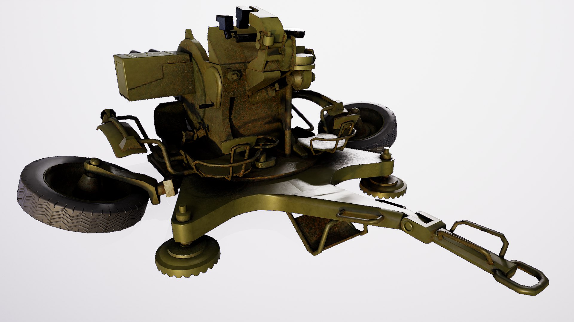 23mm Twin Anti-aircraft Gun ZU 23 3D Model - TurboSquid 1765180
