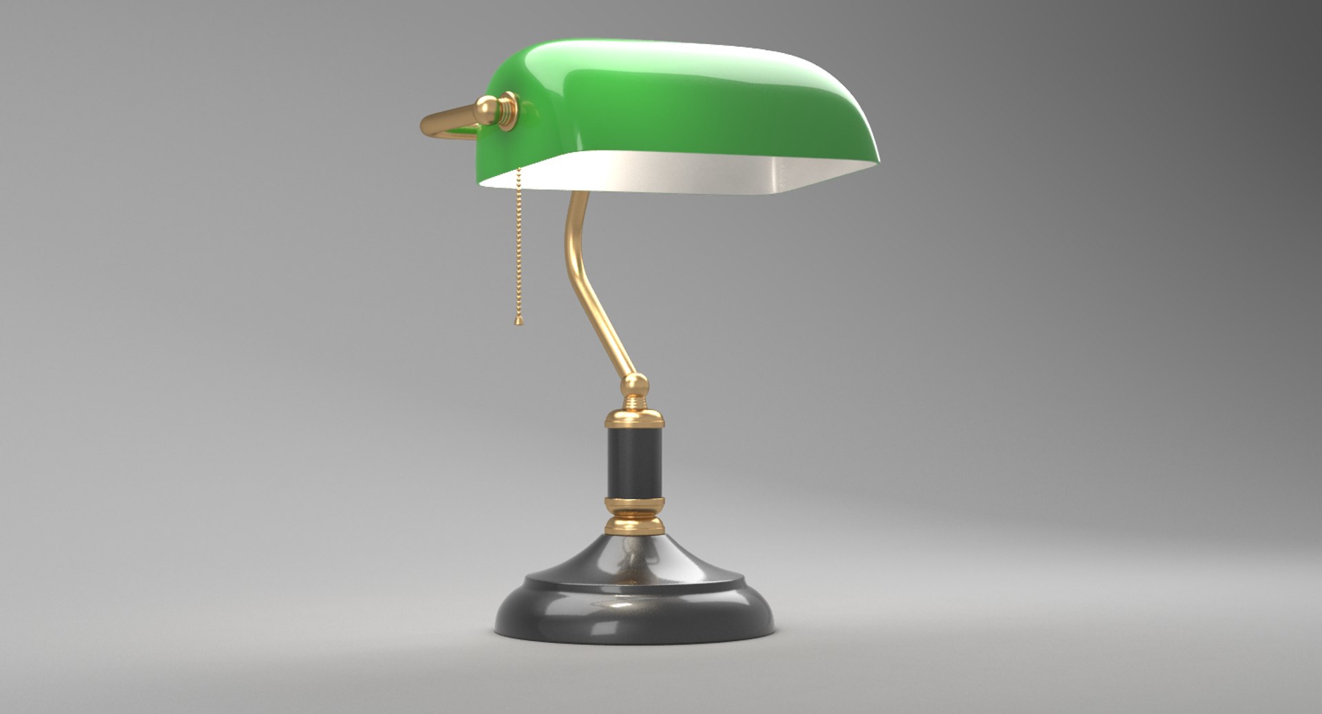 3d Model Bankers Lamp