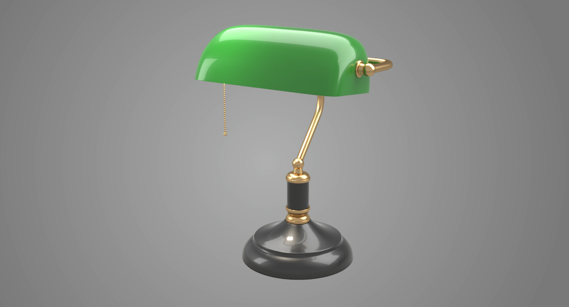 3d Model Bankers Lamp