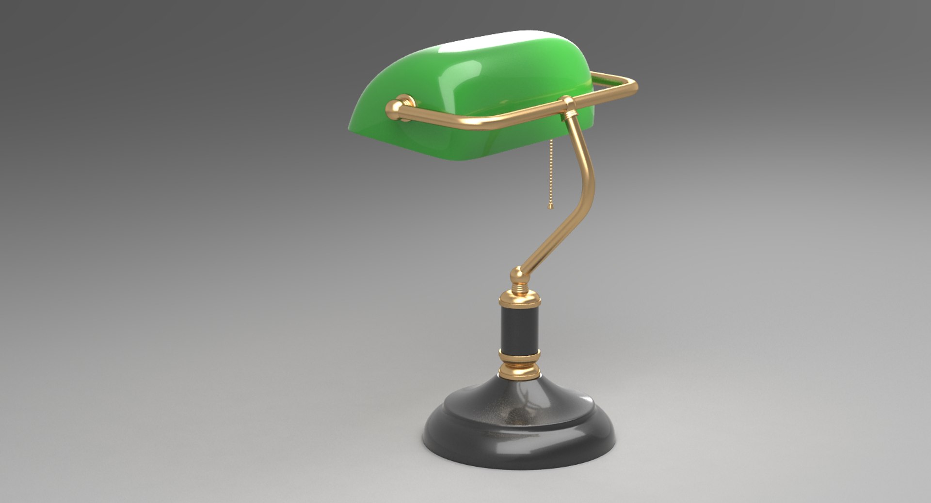 3d Model Bankers Lamp
