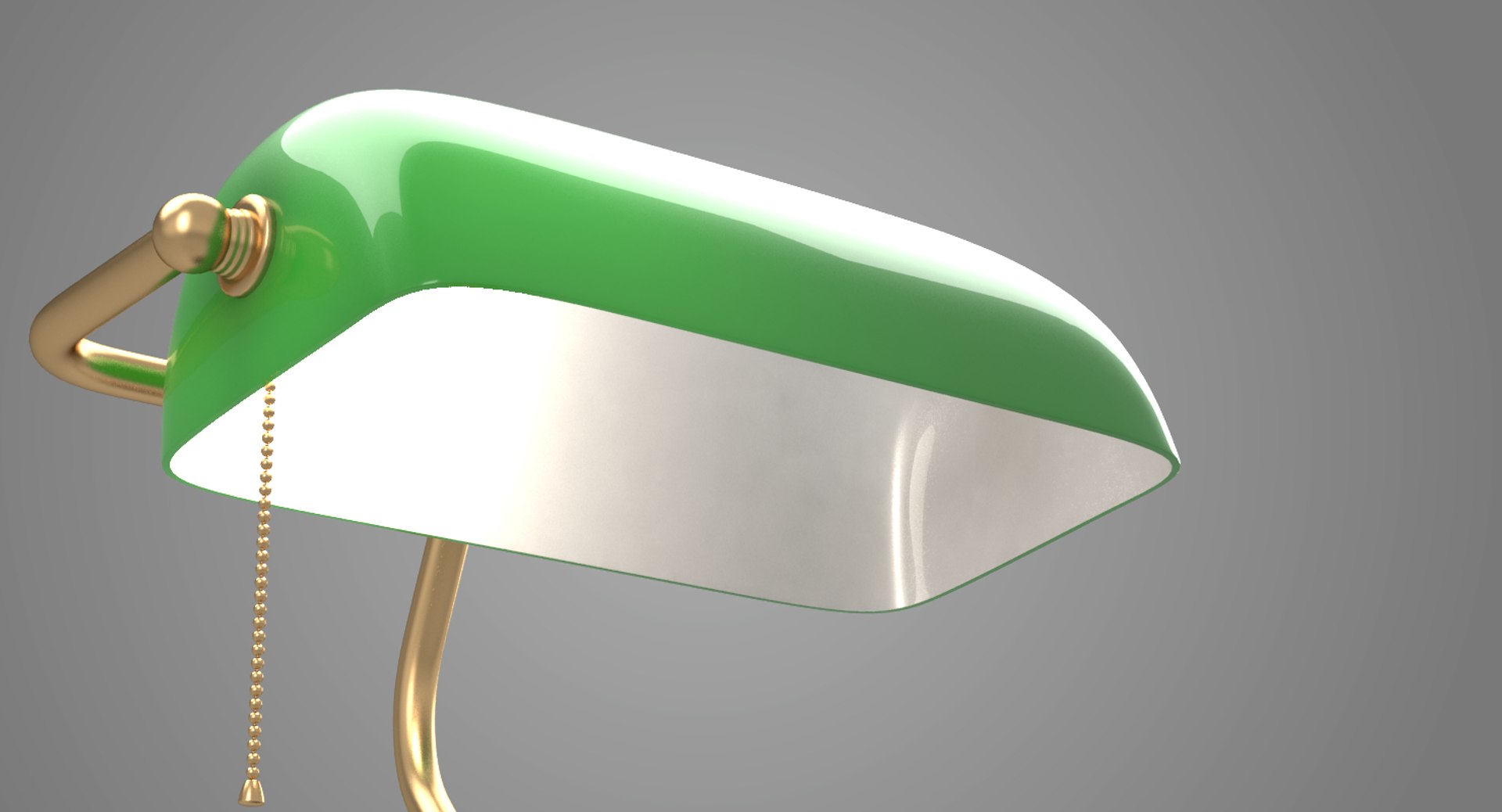 3d model bankers lamp