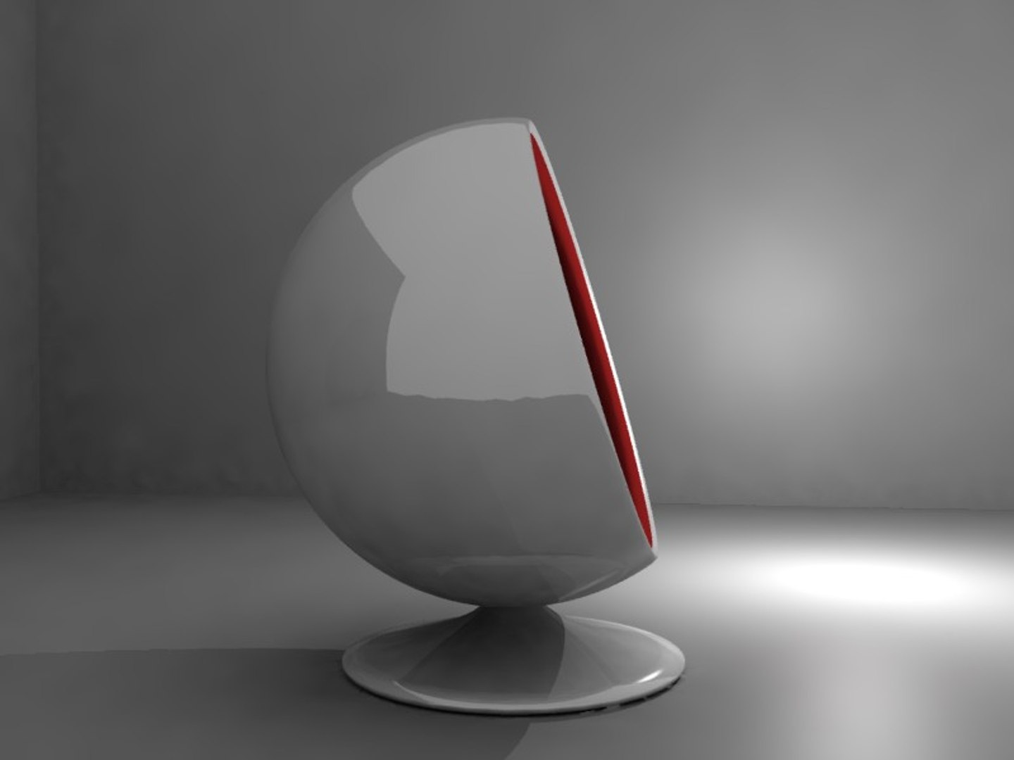 3d Sphere Chair Model