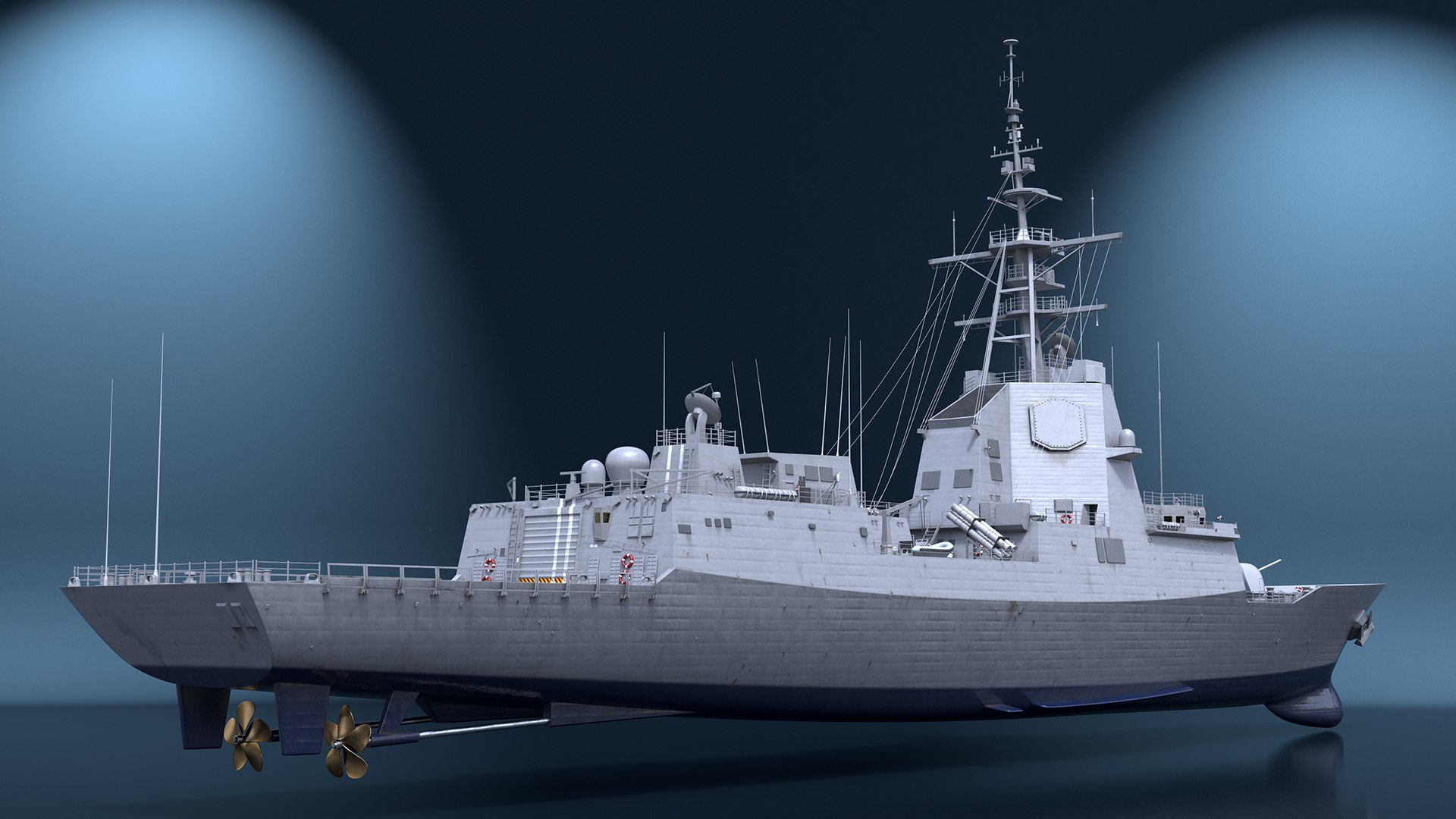 3D F101 Alvaro De Bazan Class Frigate Model - TurboSquid 2322274