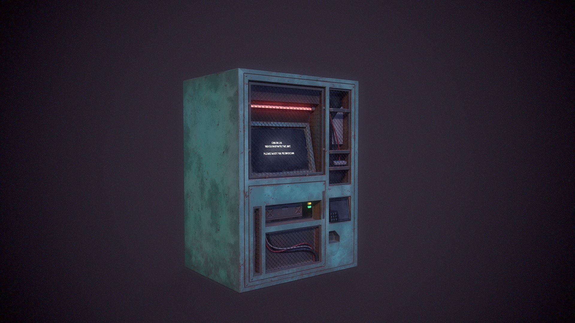 3D Lowpoly Sci-fi Mysterious Vending Machine Model - TurboSquid 1895575