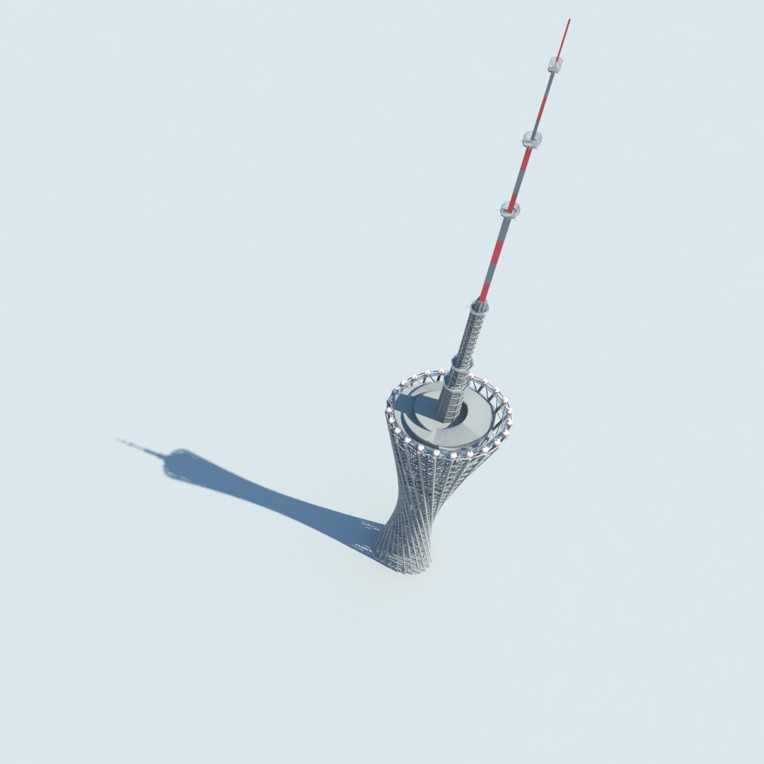 3d Canton Tower Guangzhou Structure Model