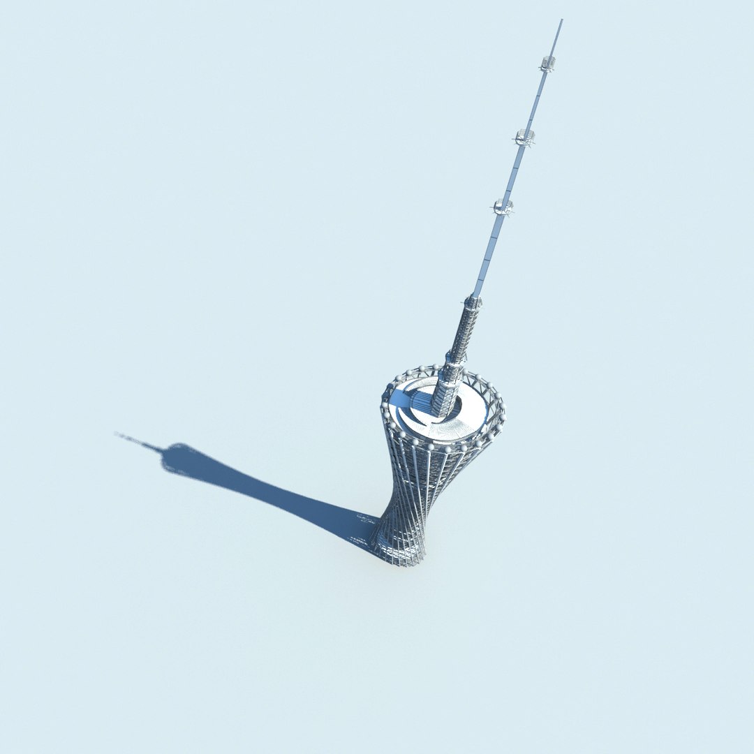 3d Canton Tower Guangzhou Structure Model