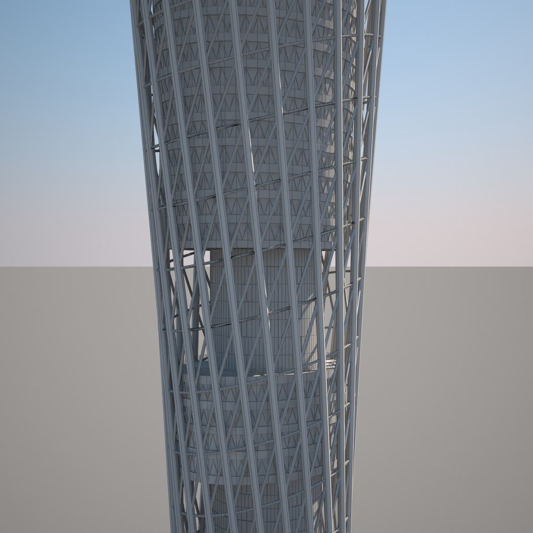 3d Canton Tower Guangzhou Structure Model