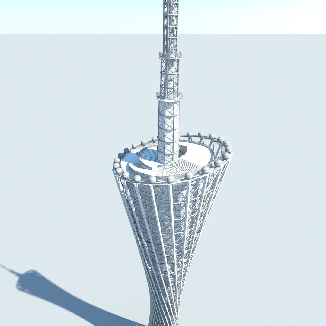 3d Canton Tower Guangzhou Structure Model