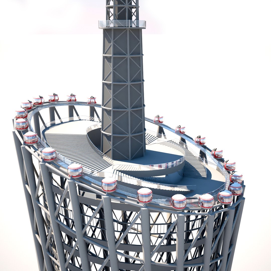 3d Canton Tower Guangzhou Structure Model