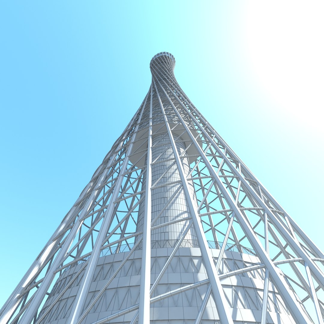 3d Canton Tower Guangzhou Structure Model
