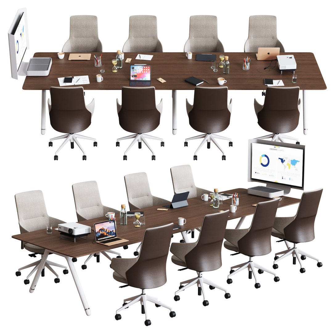 3D Steelcase - Conference Tabele POTRERO415 - TurboSquid 1780877