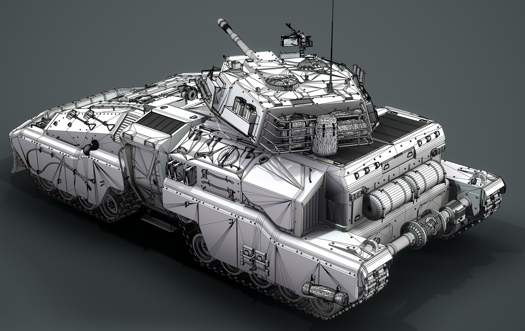Sci Fi Tank Low Poly 3D Model - TurboSquid 1755202