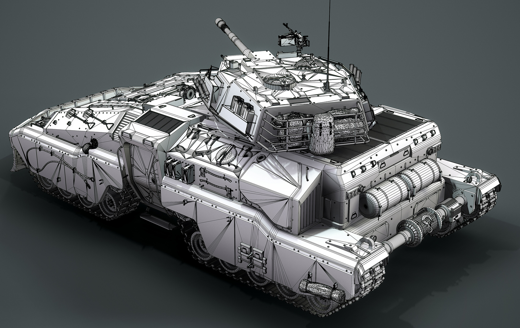 Sci Fi Tank low poly 3D model - TurboSquid 1755202