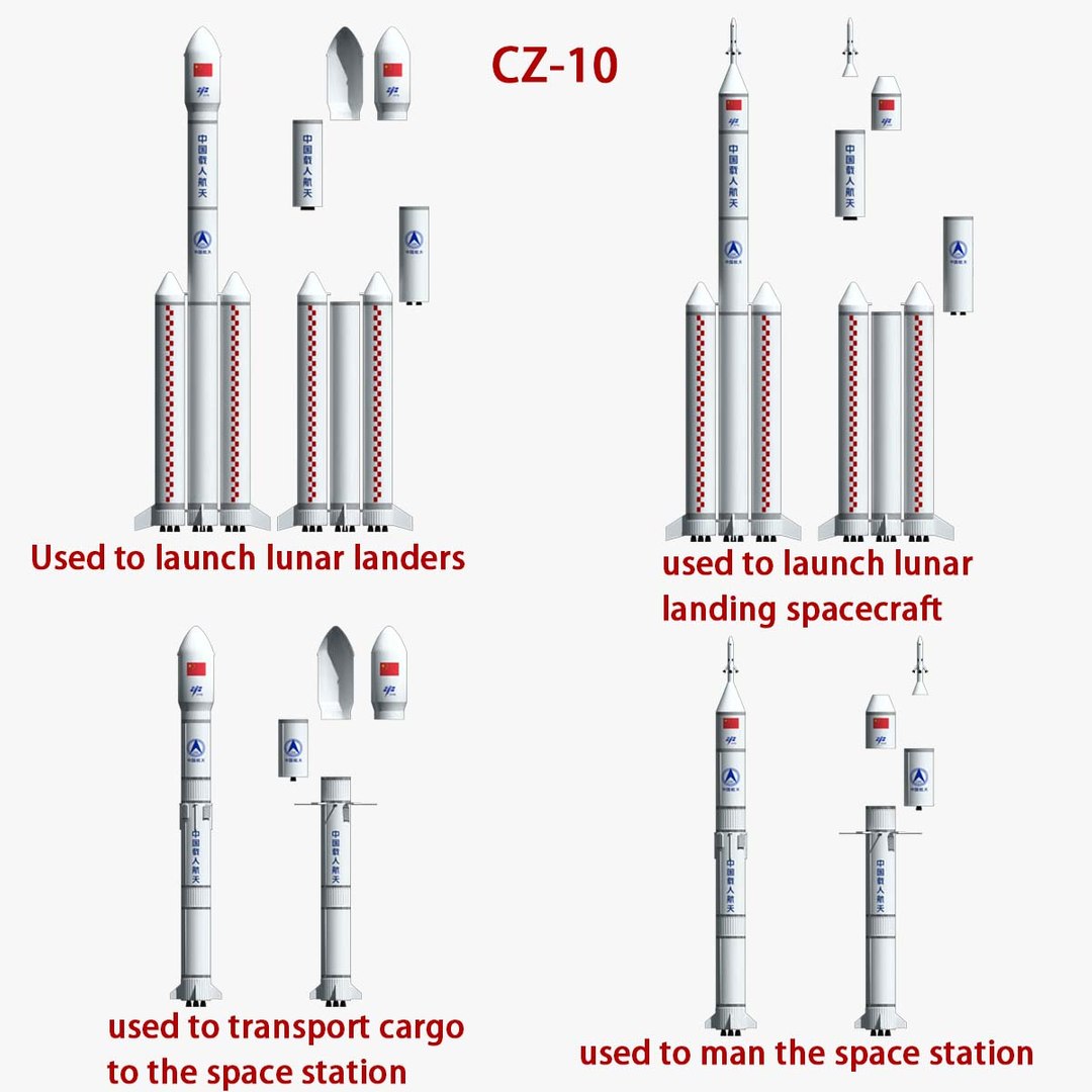 3D Long March 10 CZ-10 New Generation Manned Launch Vehicle ...