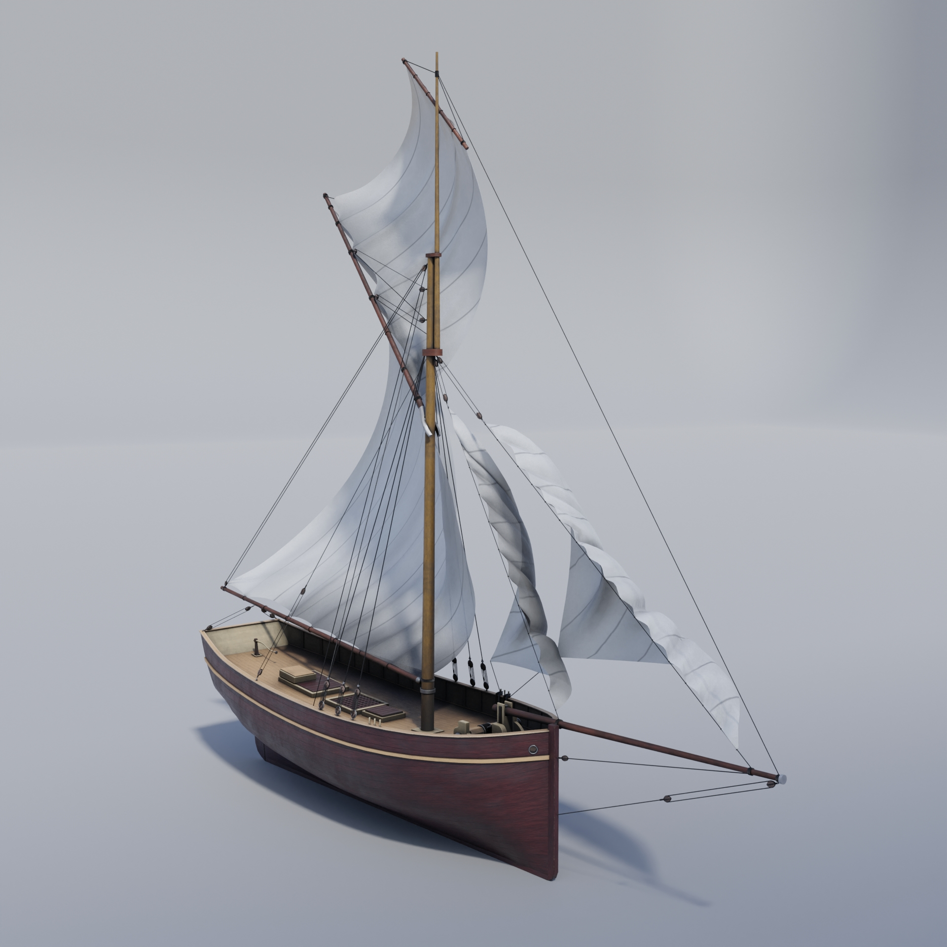 3D Schooner model - TurboSquid 1831877