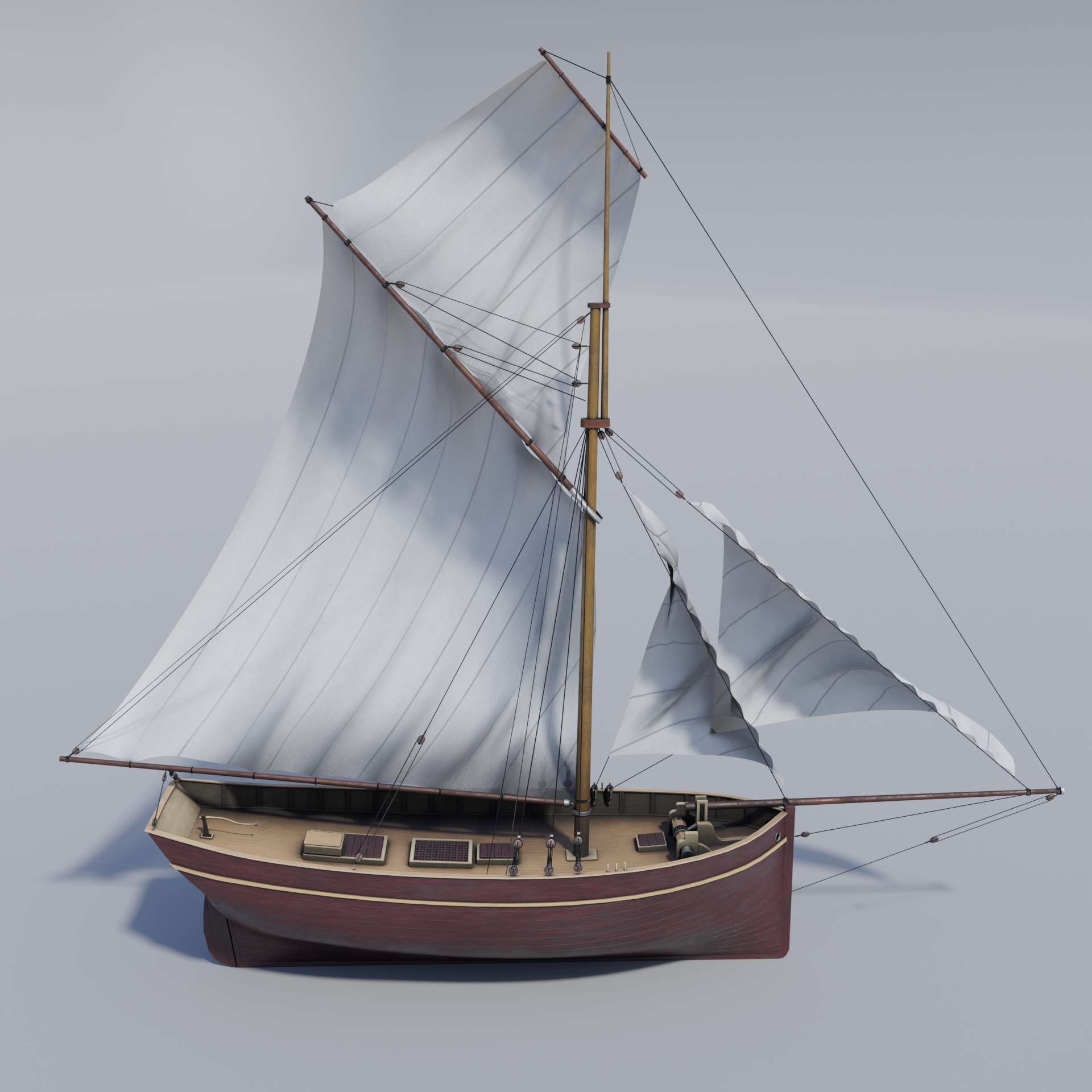 3D Schooner model - TurboSquid 1831877