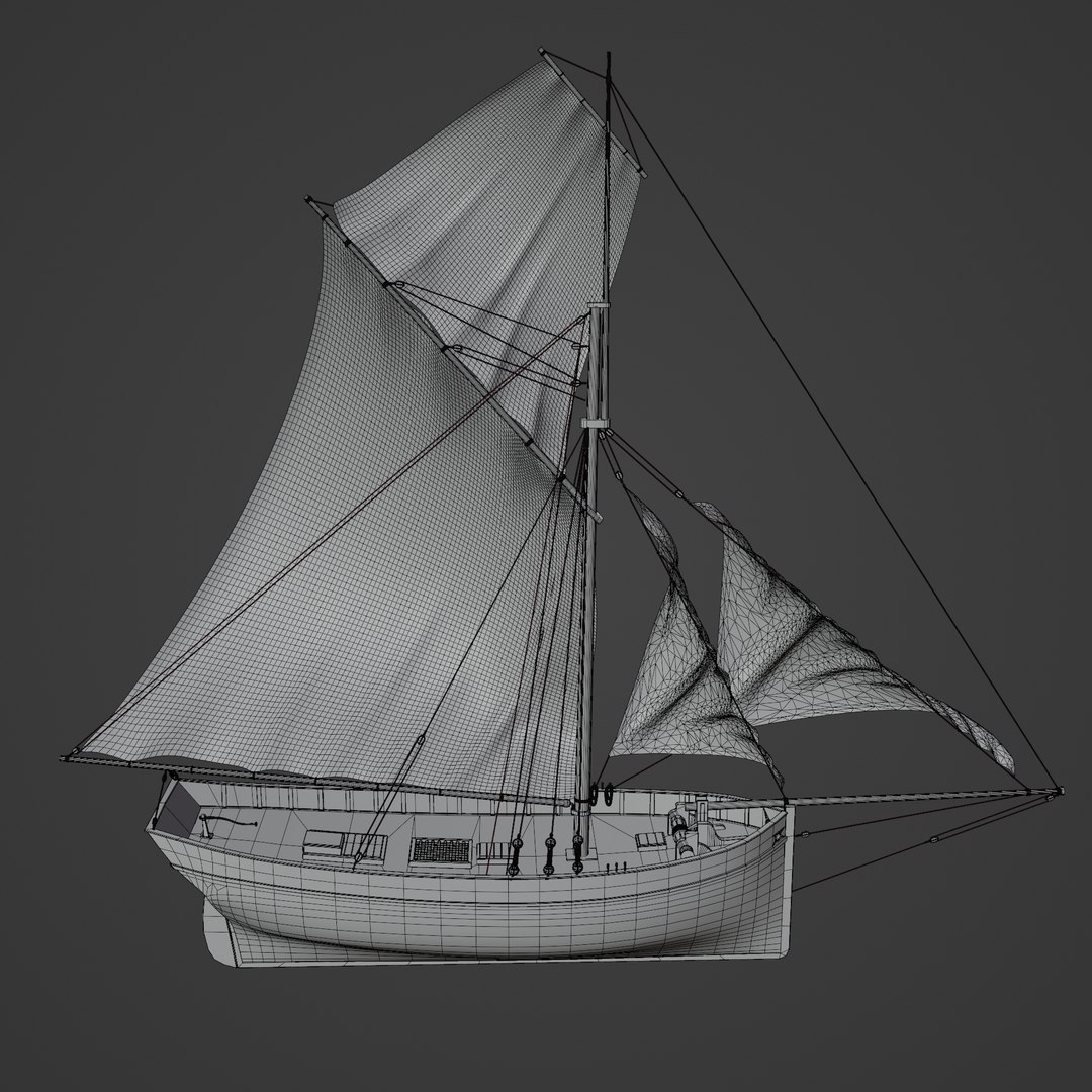 3D Schooner Model - TurboSquid 1831877