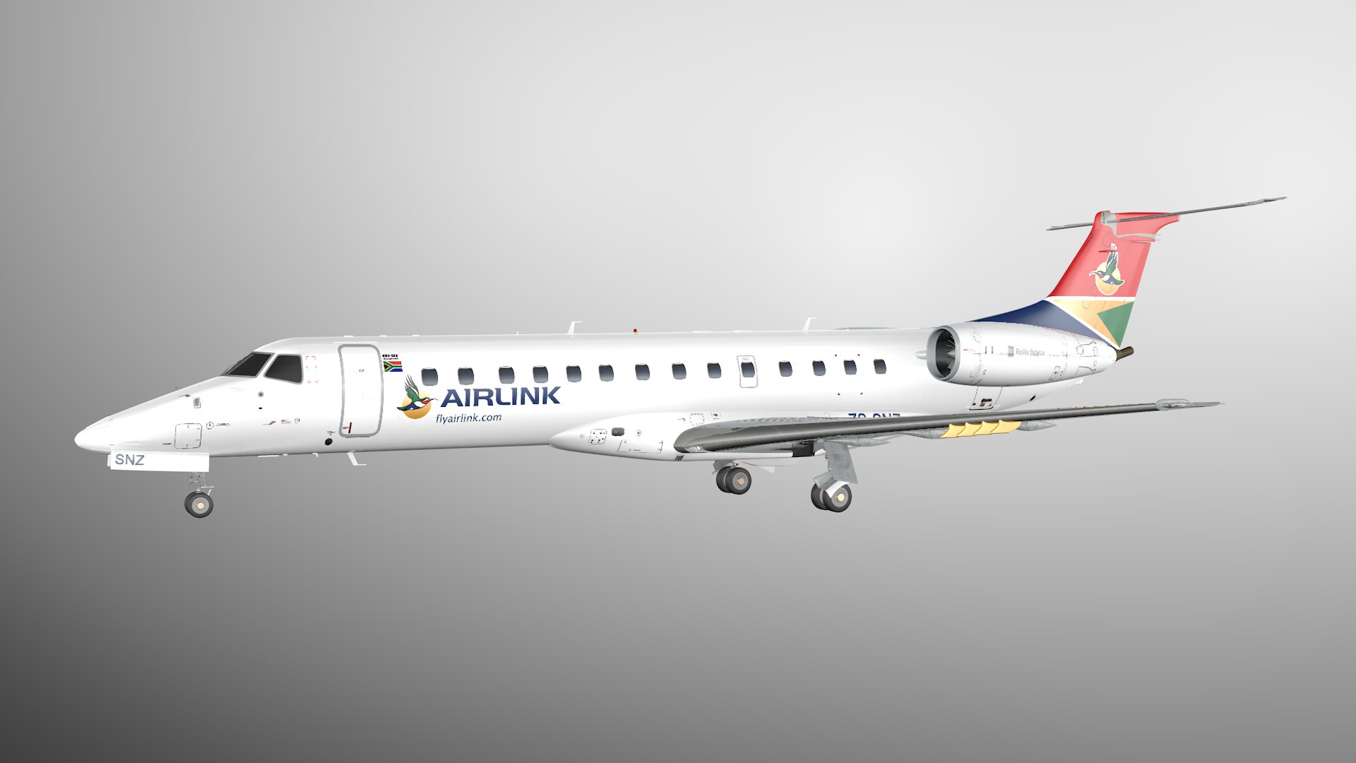ZS-SNZ Airlink Embraer ERJ-135LR L2349 3D Model - TurboSquid 2383942