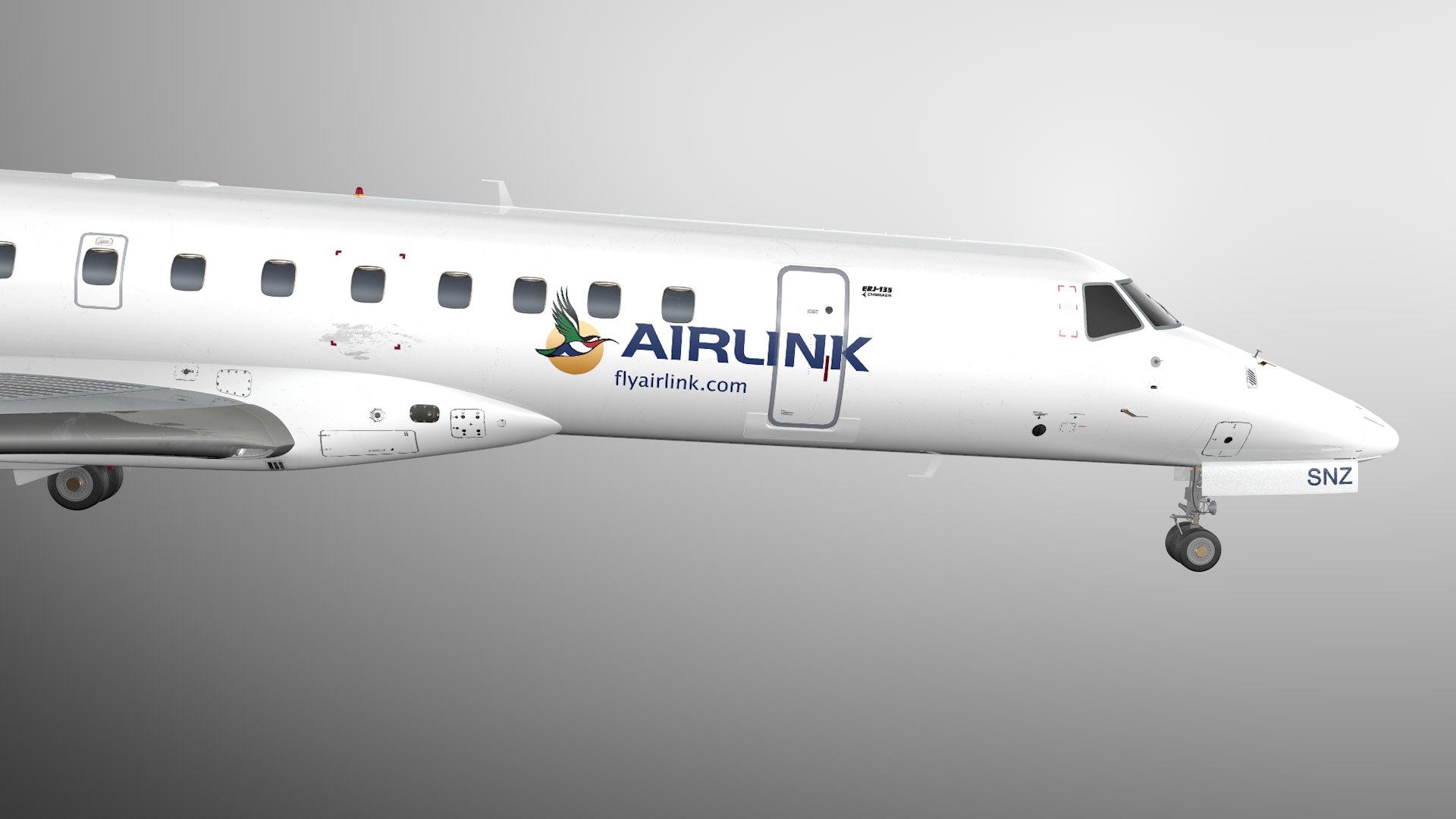 ZS-SNZ Airlink Embraer ERJ-135LR L2349 3D Model - TurboSquid 2383942